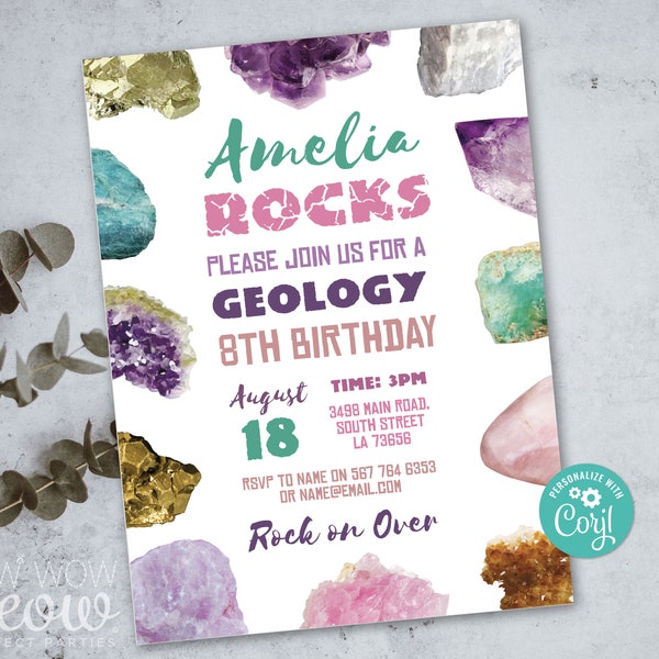 Geology Party Invitations - Etsy