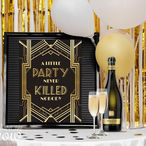 Art Deco Signs 1920s Welcome Poster Birthday Party Twenties 8.5 X 11 ...