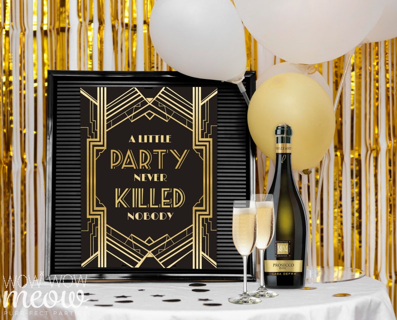 Art Deco Signs 1920s Welcome Poster Birthday Party Twenties - Etsy