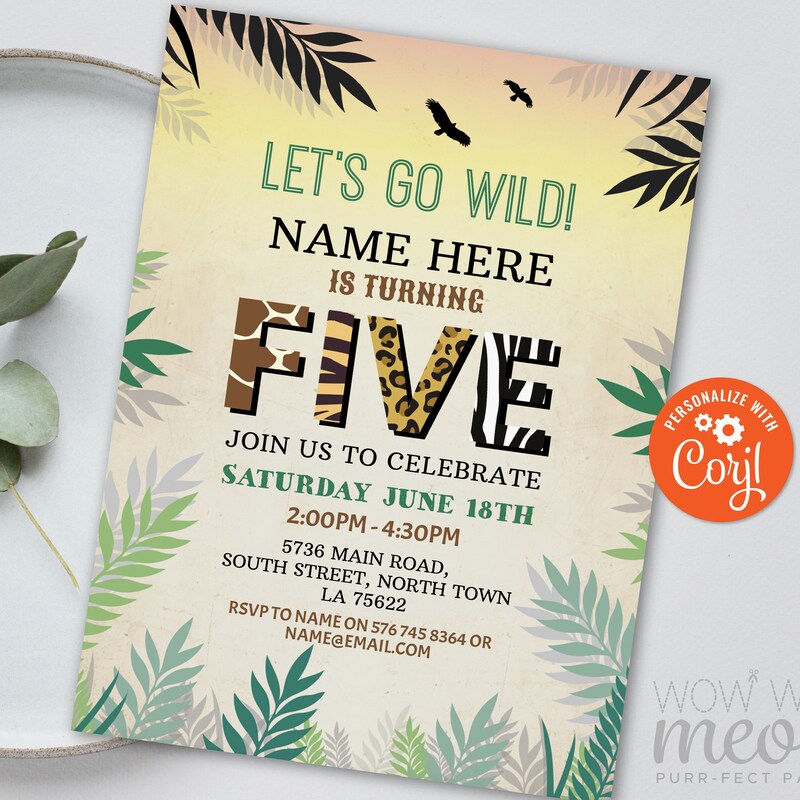 Jungle Invitations - Etsy