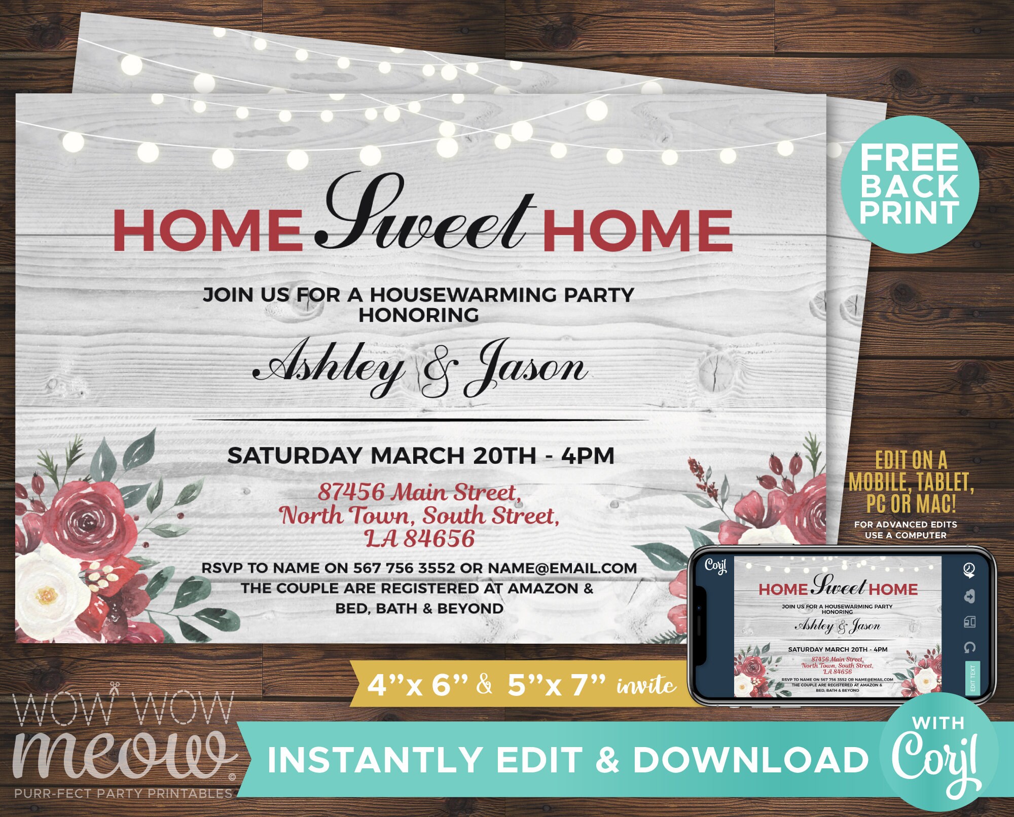 Home Sweet Home Invitation New Home Housewarming Party Invitation ...