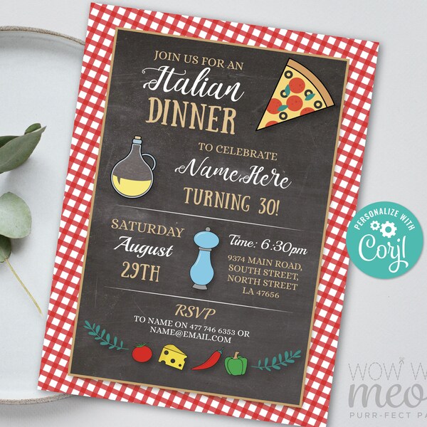 Italian Birthday Invitation - Etsy