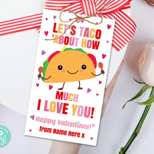 Taco Valentine Card - Etsy