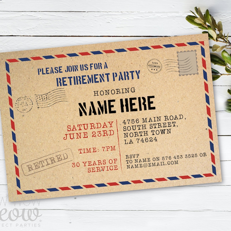 Postman Retirement Cards - Etsy