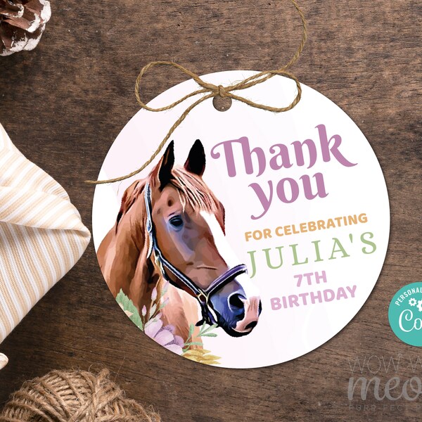 Riding Horse Thank You Cards Printable - Etsy