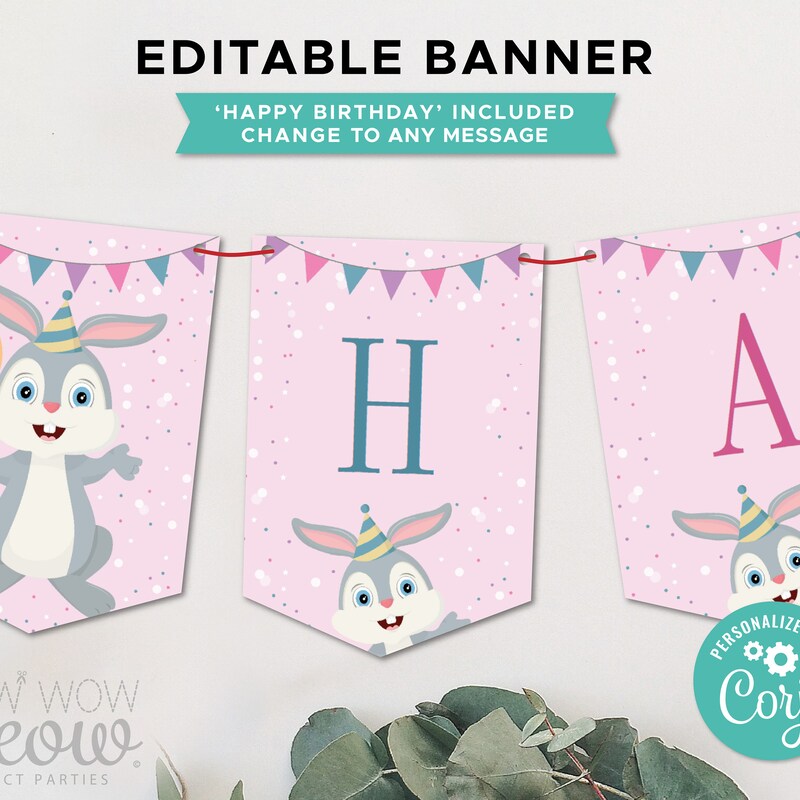 Bunny Banner - Etsy