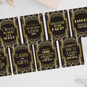 Art Deco Signs 1920s Welcome Poster Birthday Party Twenties 8.5 X 11 ...