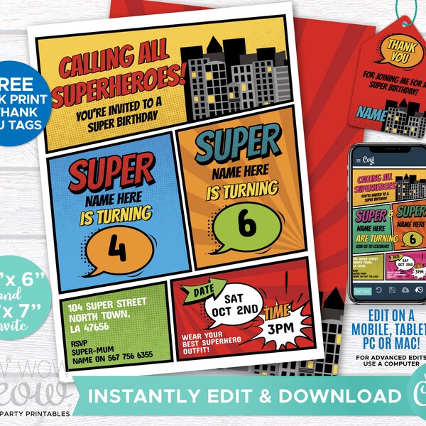 Comic Book Party - Etsy