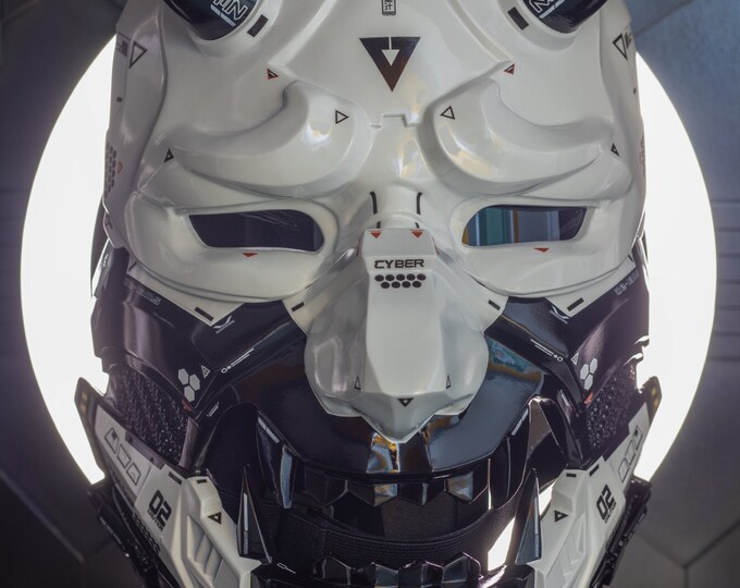 Cyberpunk Mask-cyber Oni Mask-techwear full Mask Can Separate 2 Piece ...