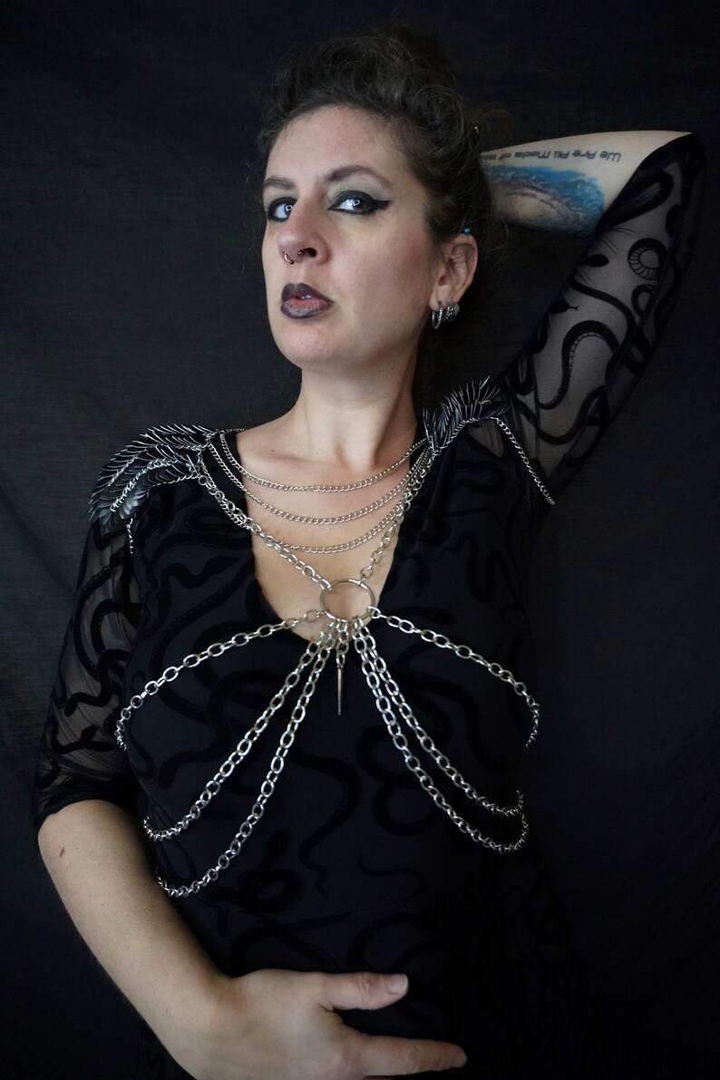 Chainmail & Scalemail Shoulder Armour / Harness / Armor / Gothic ...