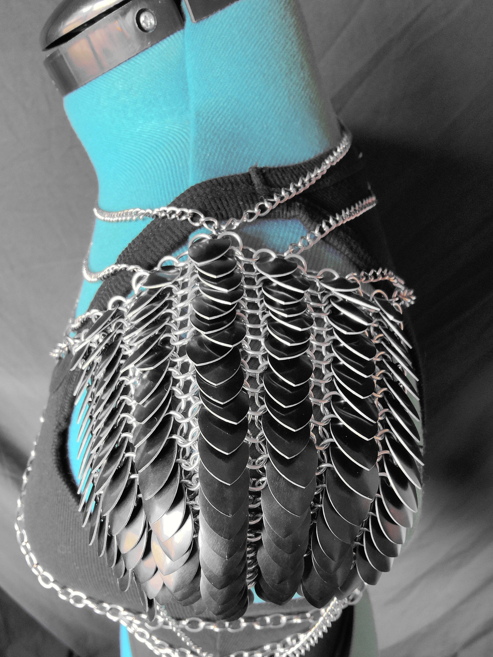 Chainmail & Scalemail Shoulder Armour / Harness / Armor / Gothic ...