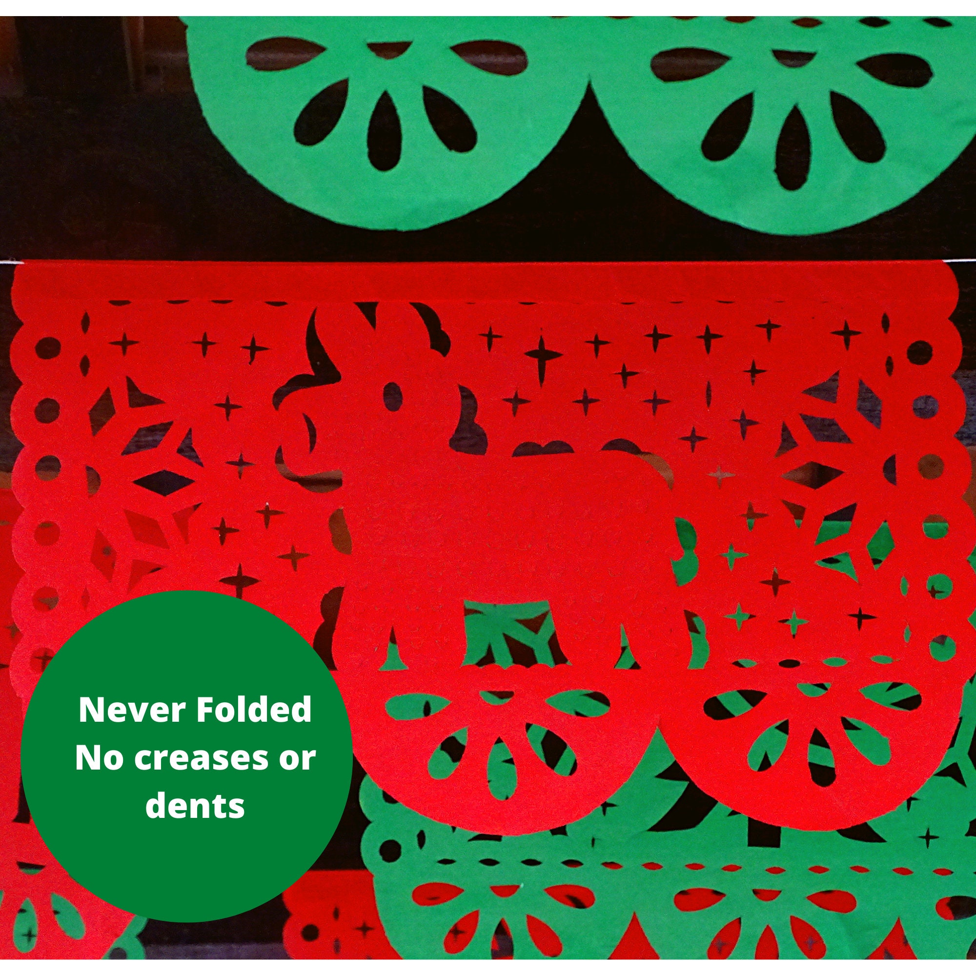 Feliz Navidad Red and Green Papel Picado Mexican Banners 60 | Etsy