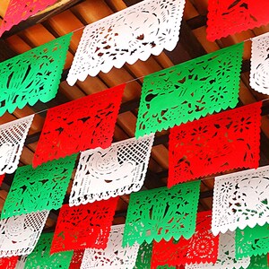 Mexican Papel Picado, 5 PK, Over 83 Feet Long, Fiesta Decoration ...