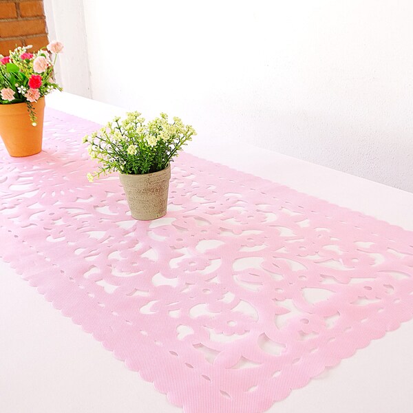 Pink Table Runner - Etsy