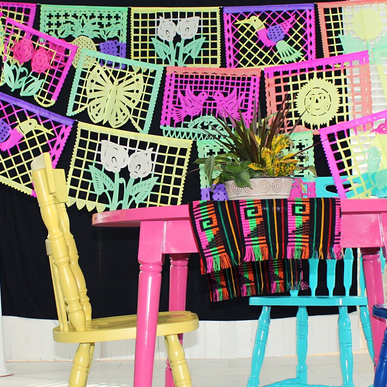 Large Mexica Papel Picado Banner 78 Ft Long Mexican Style - Etsy