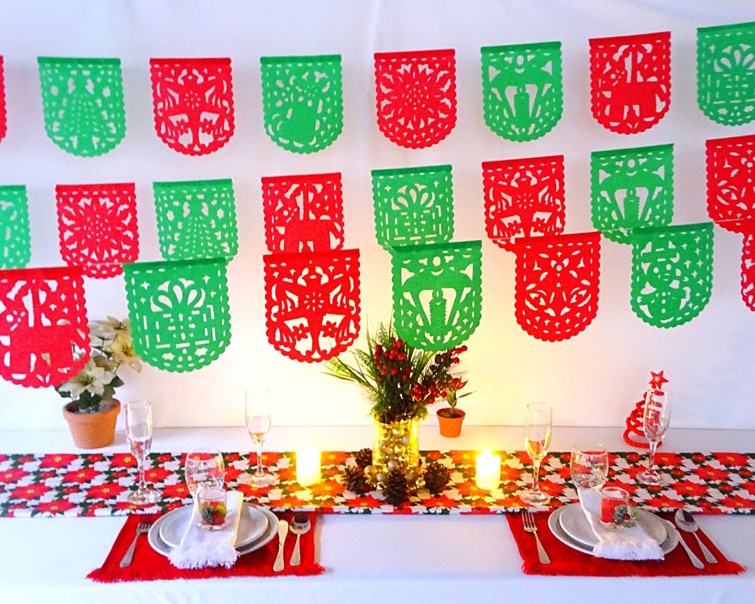 Christmas Banner, Papel Picado, Feliz Navidad Banner, Fiesta Decoration ...