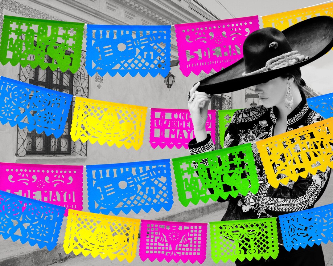 5 De Mayo Decorations, Papel Picado Banner 5 Pack, Mexican Theme Party ...