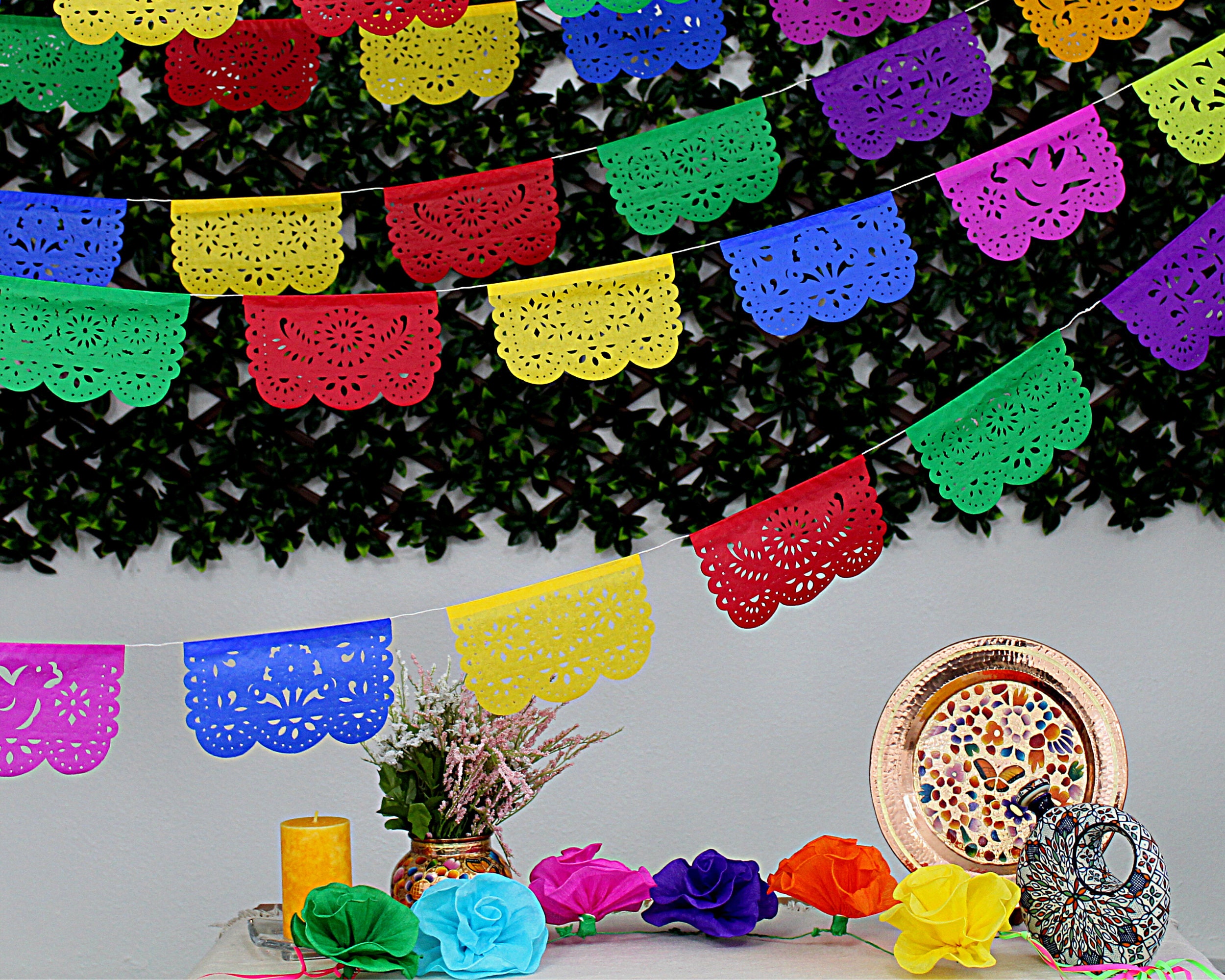 Small Papel Picado 5 Pack Fiesta Banners Colores De - Etsy