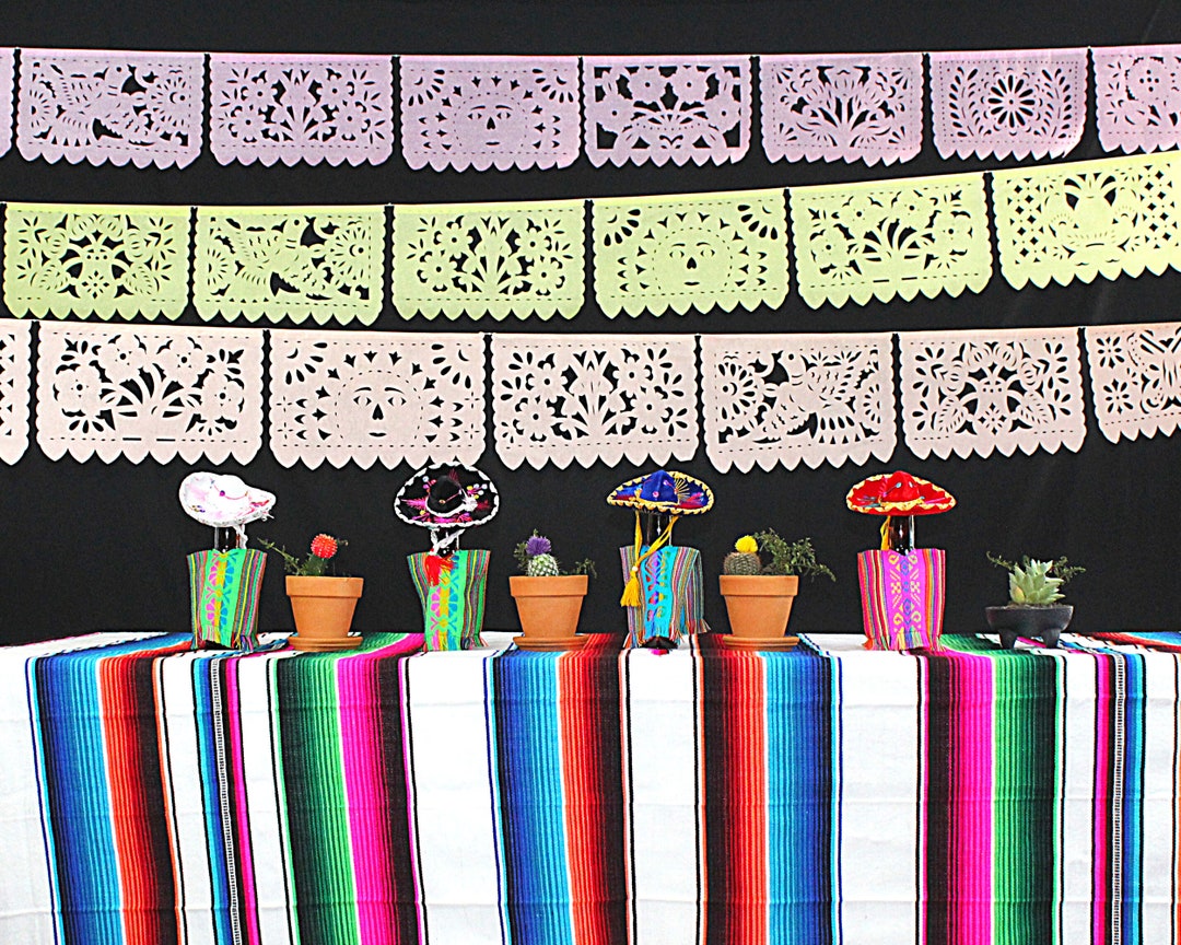 Papel Picado Banner, Mexican Fiesta Decor, 3 Pastel Banners - Etsy