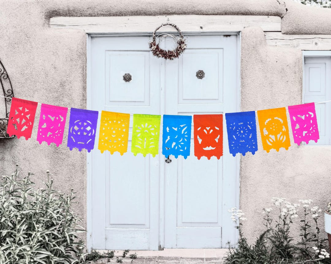 Mini Papel Picado, Fiesta Decoration, Paper Garlands, Mini Mexican ...