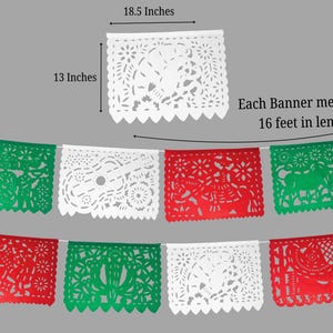 Mexican Papel Picado, 5 PK, Over 83 Feet Long, Fiesta Decoration ...