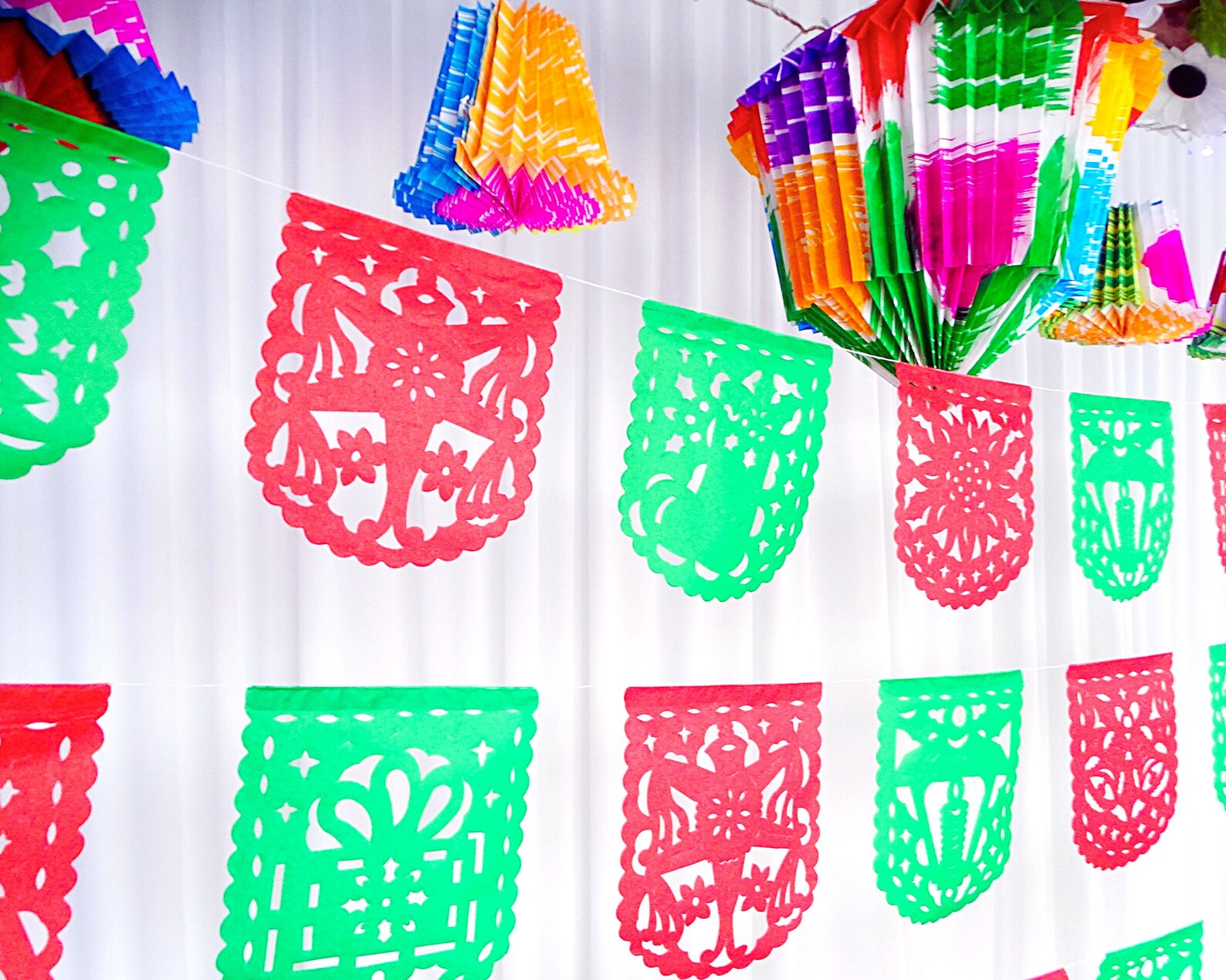 Christmas Papel Picado Banner, Mexican Fiesta Navidad Decoration - Etsy