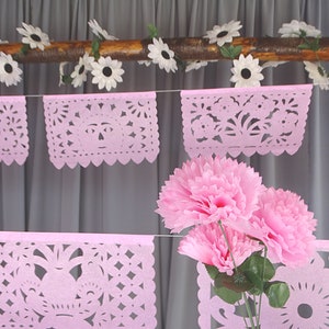 Pink Papel Picado Banners, Papel Picado Pink for Fiesta Decorations ...