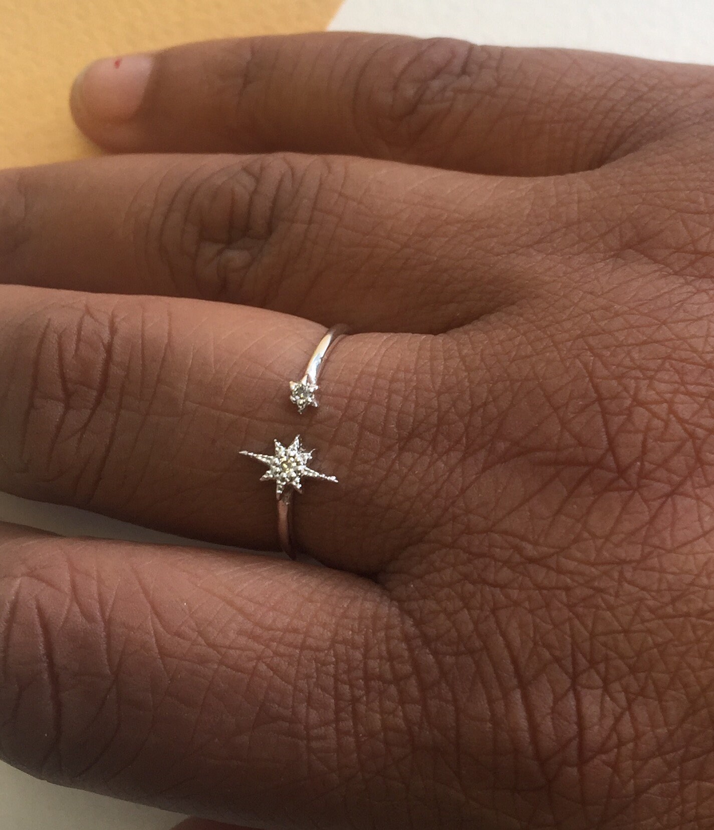 925 Sterling Silver Silver Ring Two Stars Dual Stars | Etsy