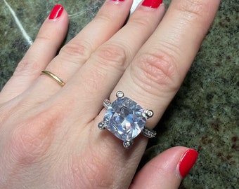 Large Diamond Ring | Etsy