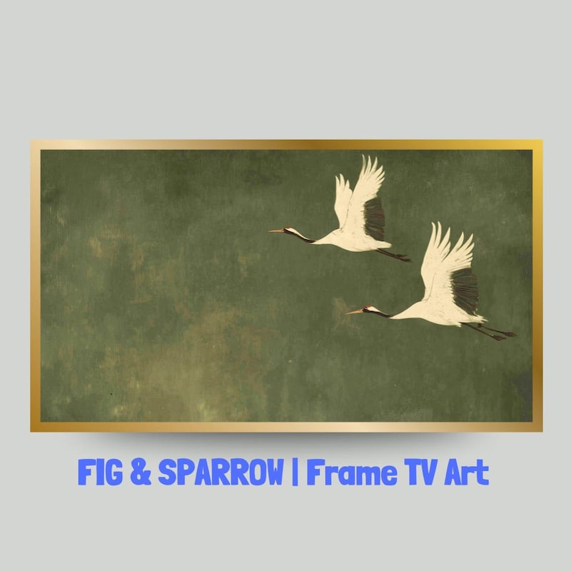 Japanese Art Flying Birds - Etsy