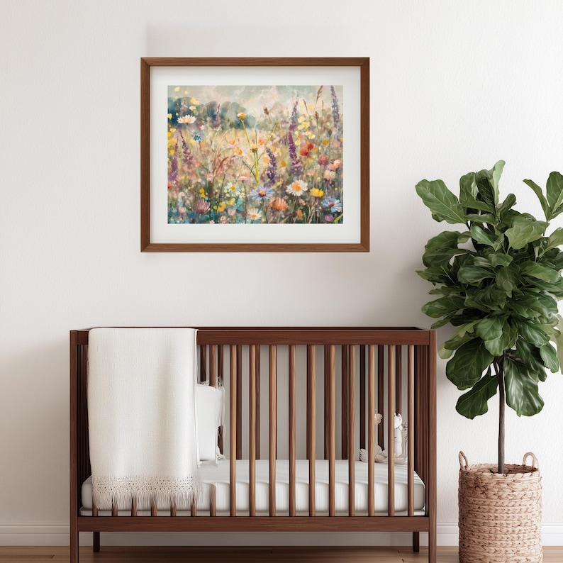 Cottagecore Wildflower Meadow Art Print: Summer Botanical Wall Decor ...