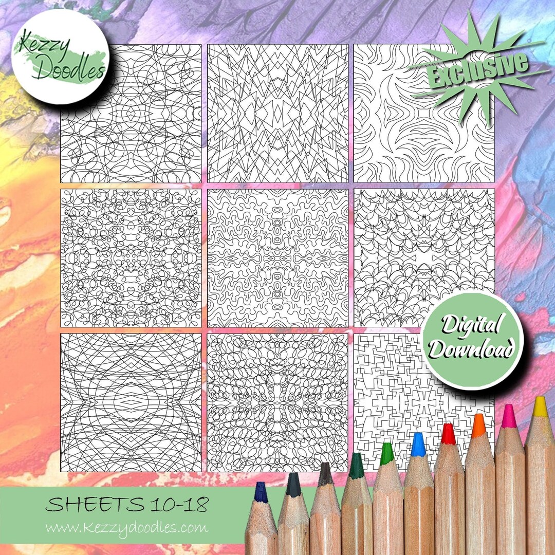 Absolute Scribble Colouring Sheets - Sheets 10-18 - Downloadable ...