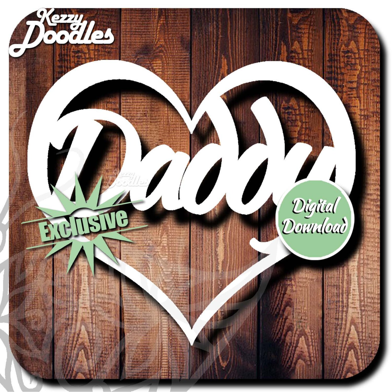 Daddy - Papercut Template - Fathers' Day - Handcut Paper Cut - Kezzy ...