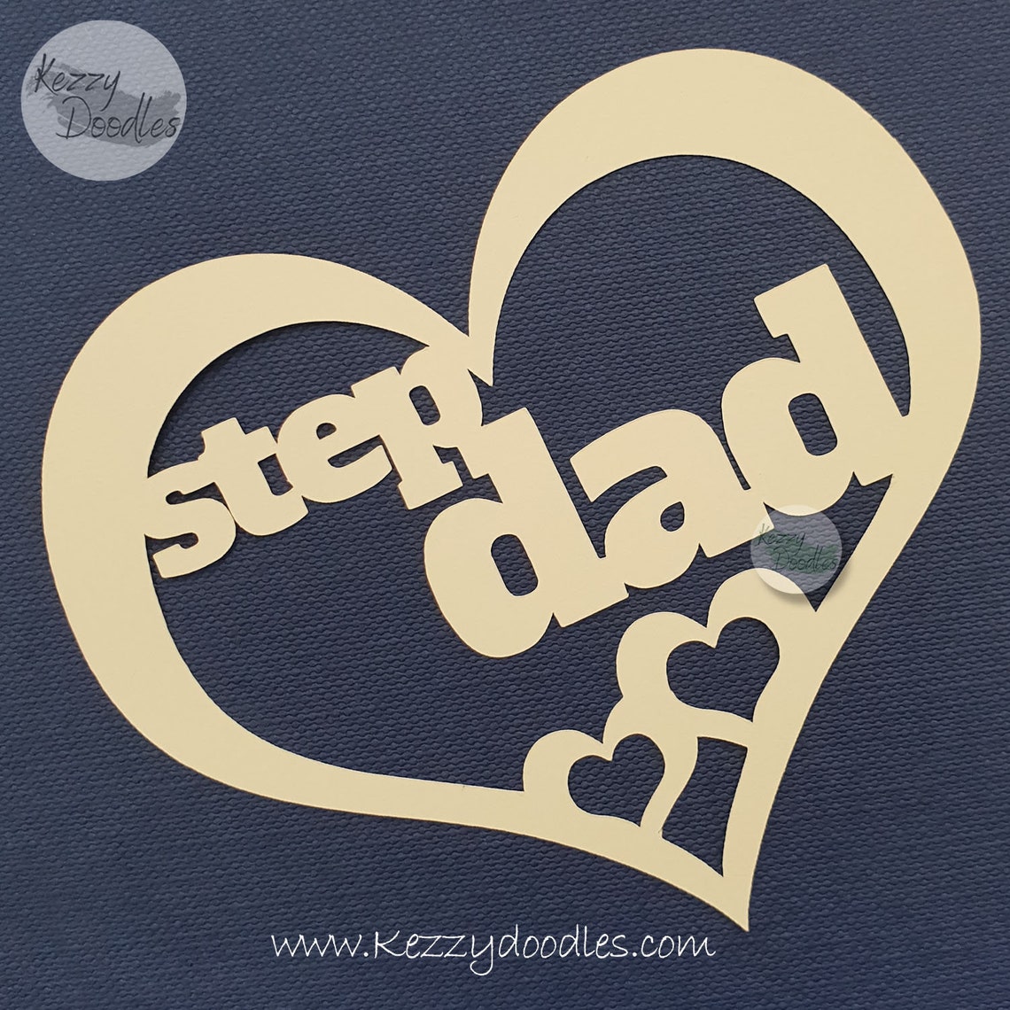 Step-dad in a Heart Papercutting Template by Kezzy Doodles Handcut ...