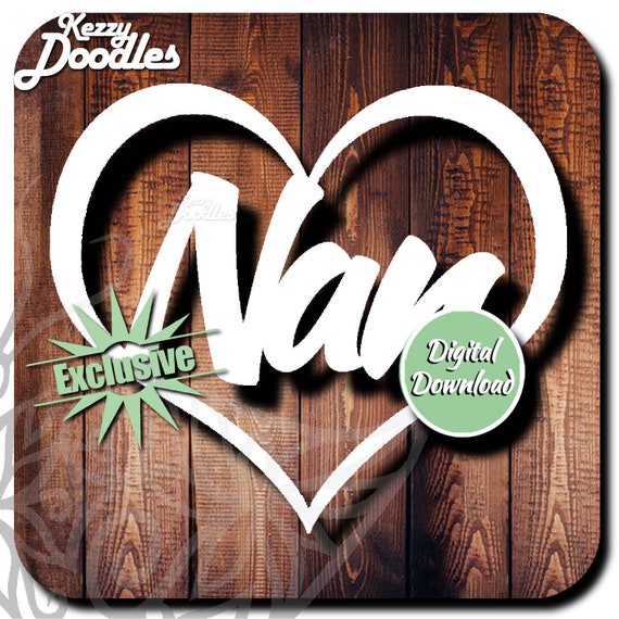 Nan Papercut Template Mother's Day Handcut Paper Cut | Etsy