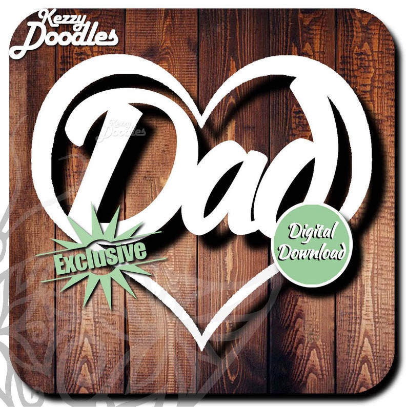 Dad - Papercut Template - Fathers' Day - Handcut Paper Cut - Kezzy ...