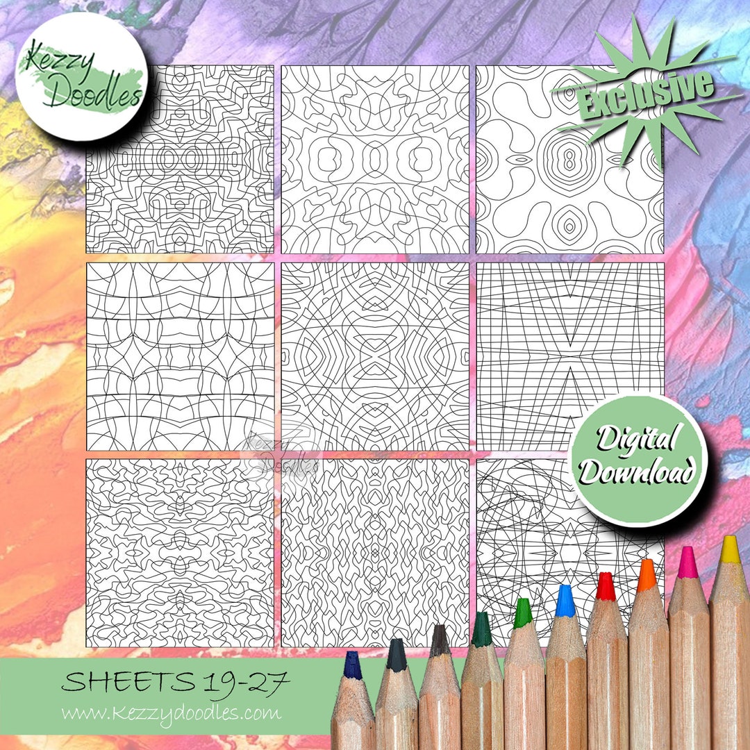 Absolute Scribble Colouring Sheets - Sheets 19-27 - Downloadable ...