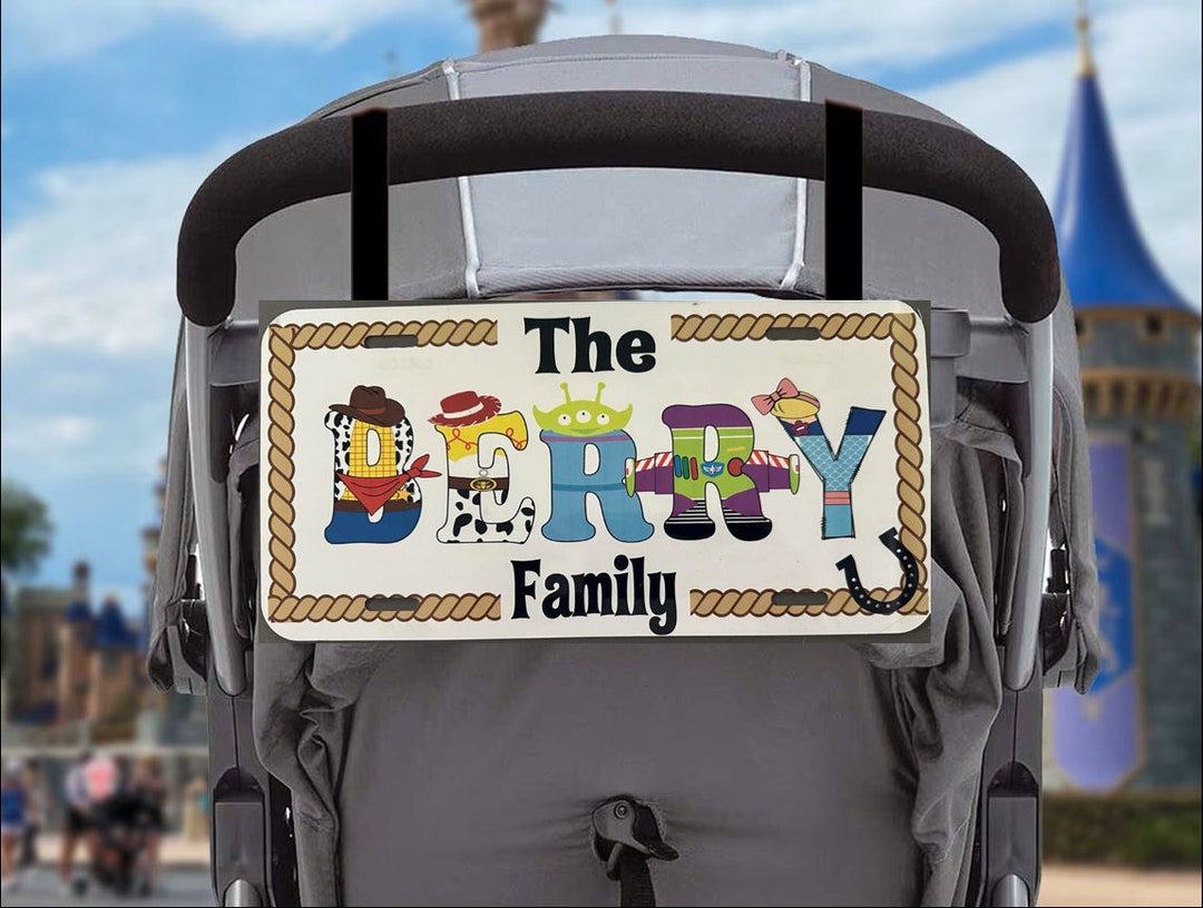 Disney Inspired Stroller Tag, Stroller Tag, Themed Stroller Tag, Toy ...