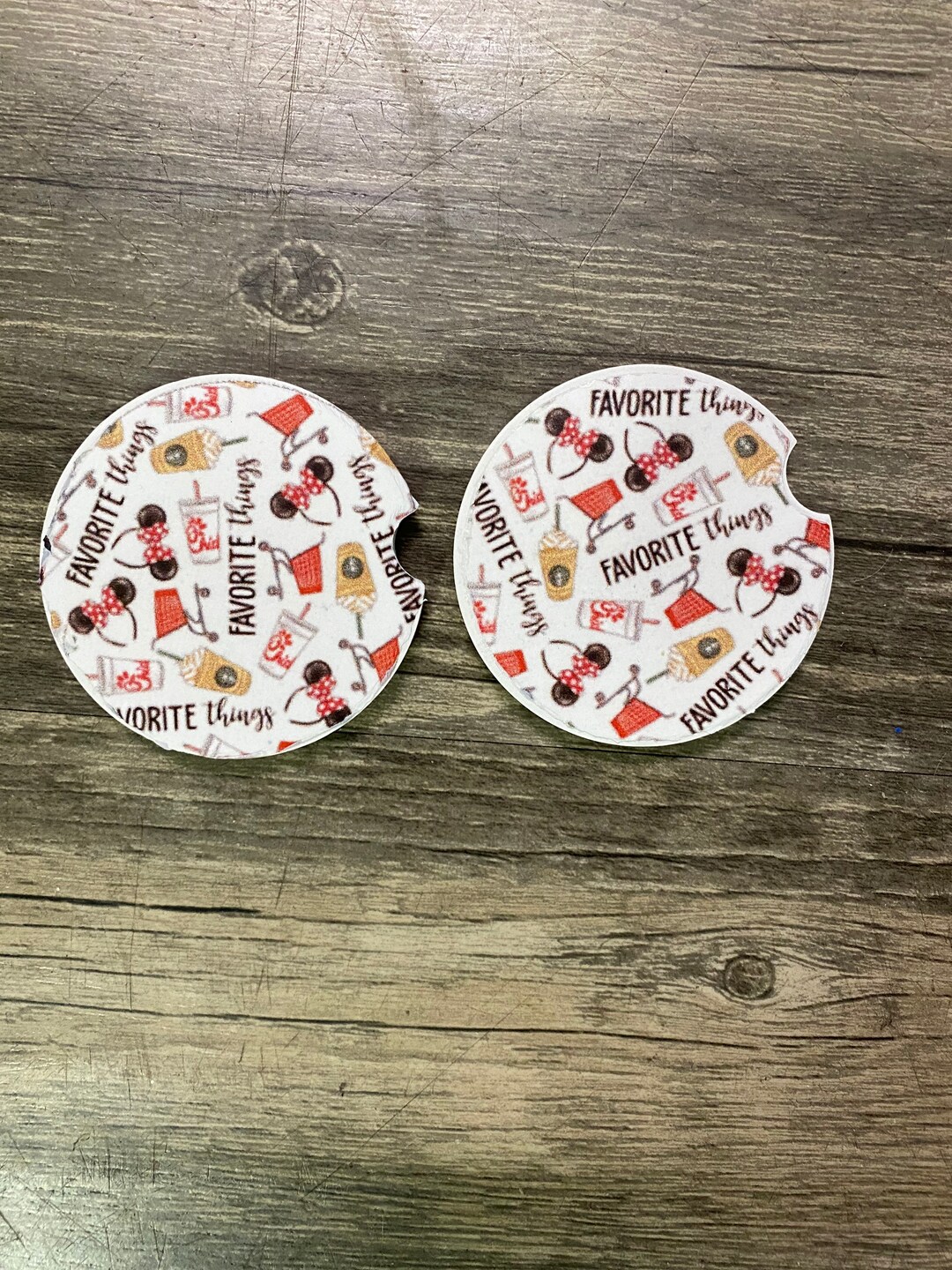 DISNEY CAR COASTERS Set of 2 Ceramic Coasters - Etsy