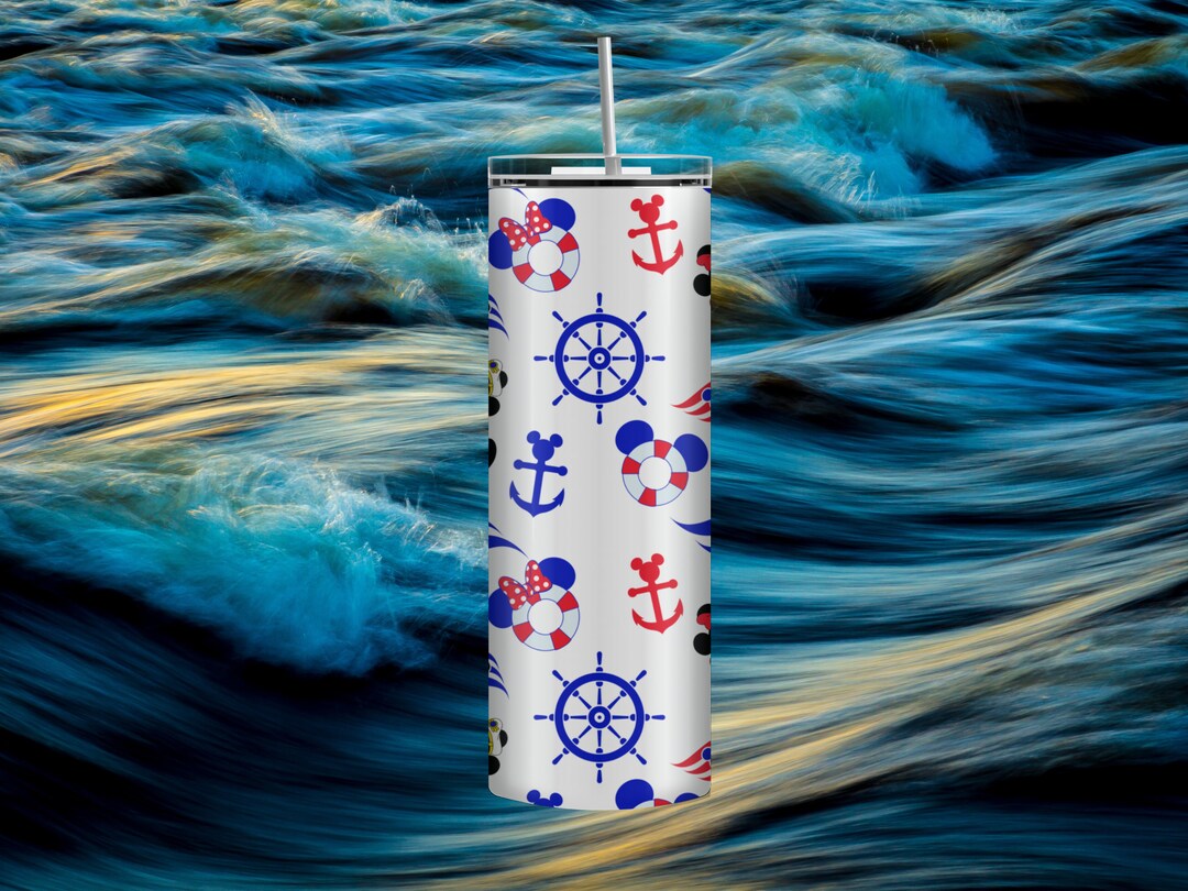 20 Oz Anchors Away Cruise Tumbler Stainless Steel Skinny Tumbler With ...