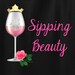 SIPPING BEAUTY Aurora Wine Glass Princess Epcot Food and Wine Disney ...