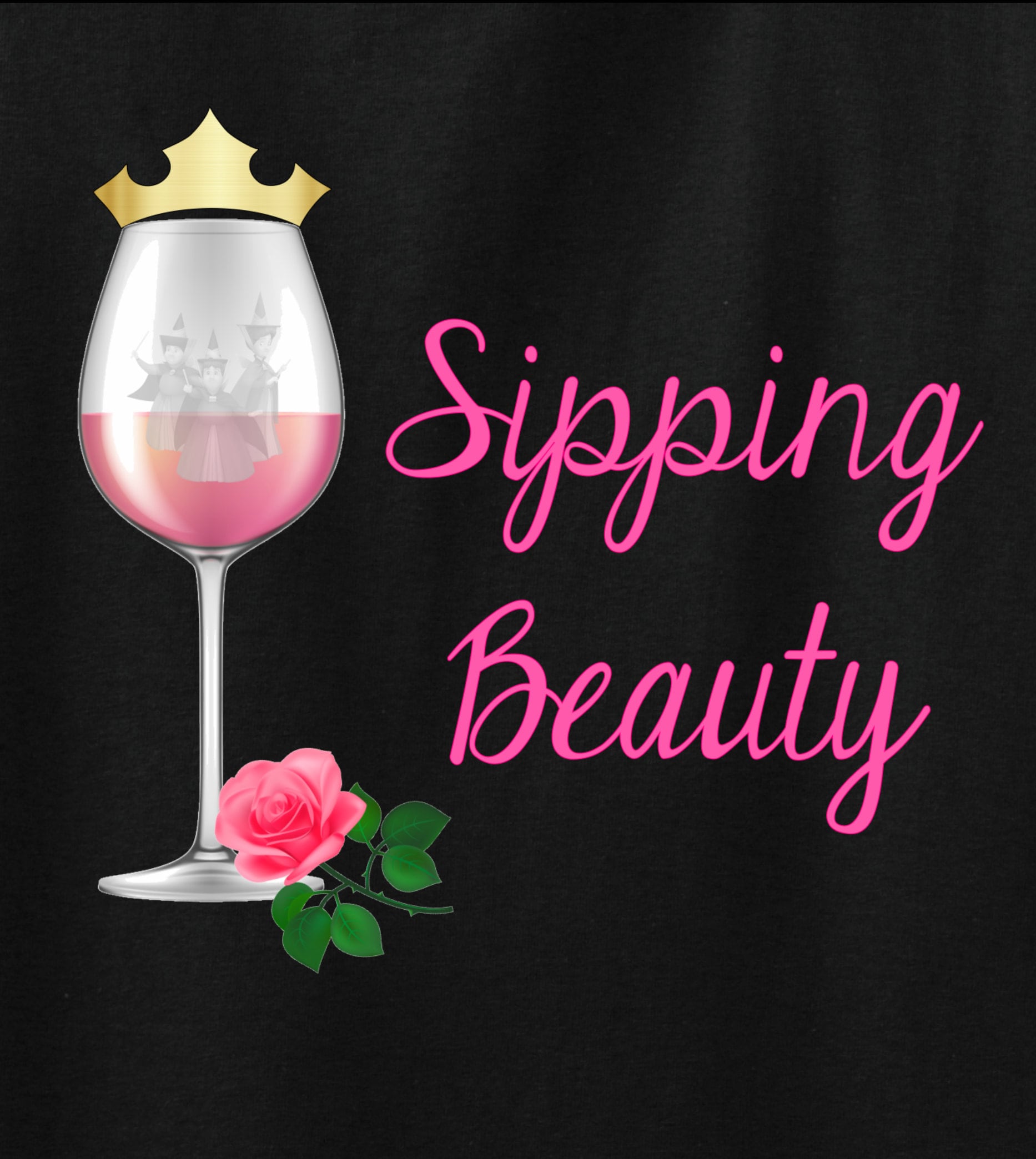 SIPPING BEAUTY Aurora Wine Glass Princess Epcot Food and Wine Disney ...