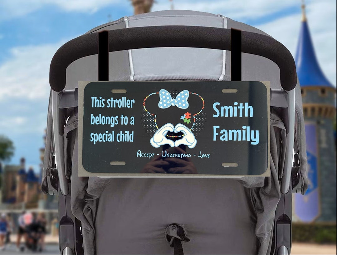 Disney Inspired Stroller Tag, Stroller Tag, Themed Stroller Tag, Autism ...