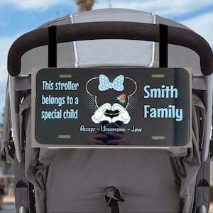 Disney Inspired Stroller Tag, Stroller Tag, Themed Stroller Tag, Autism ...