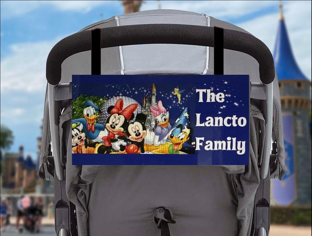 Mickey and Friends Disney Inspired Stroller Tag, Stroller Tag, Themed ...