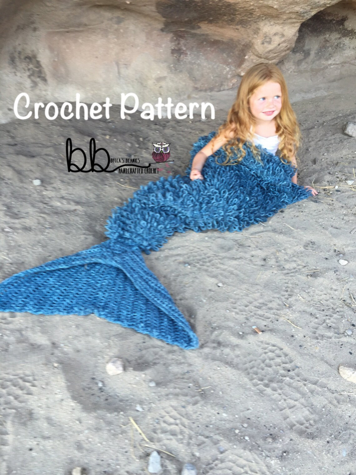 Mermaid With Loops and Shark Tail Blanket - 2 PACK PATTERN ONLY ...