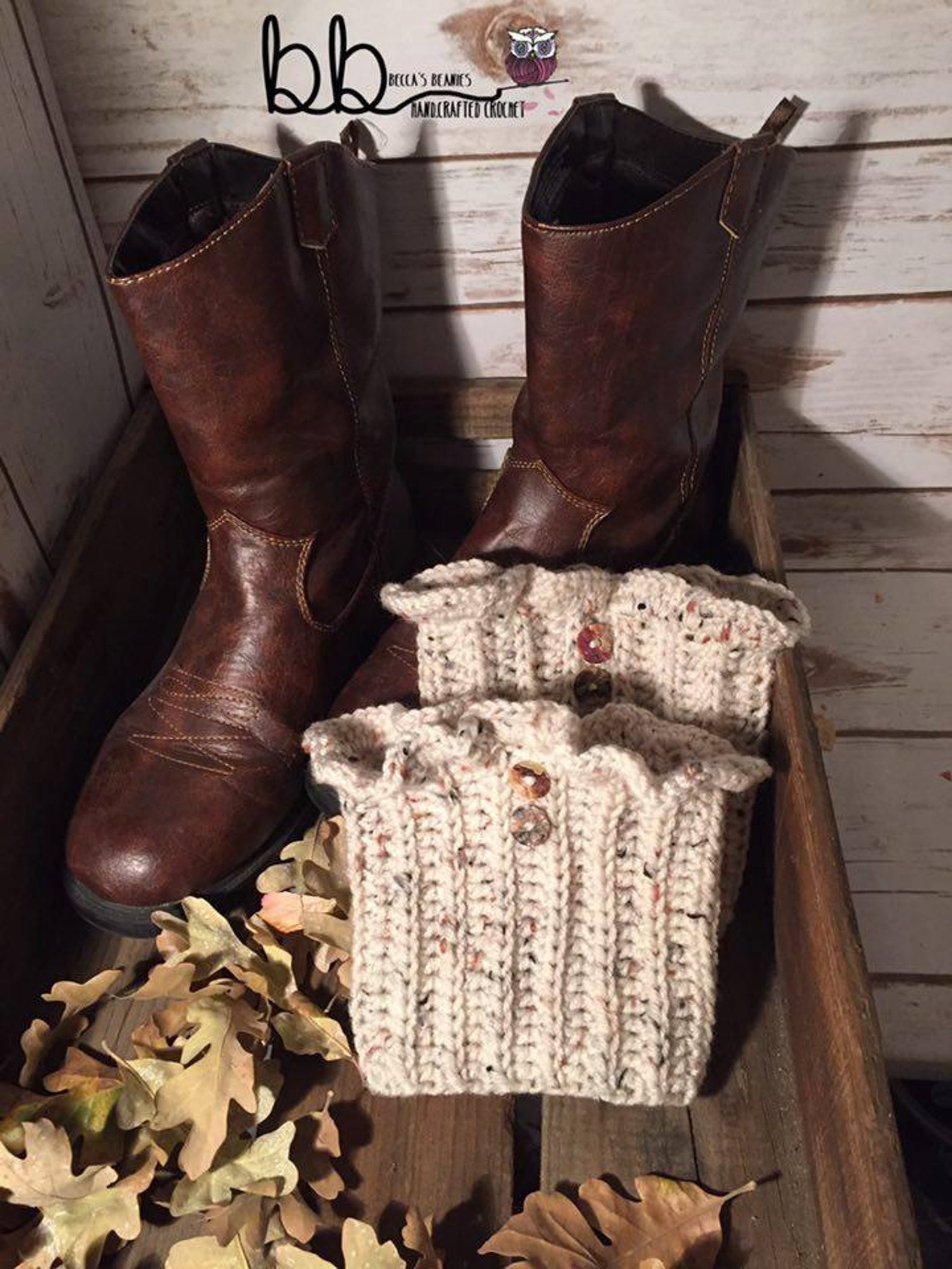 Boot Cuffs W/ruffled Rim - PDF PATTERN ONLY - Crochet - One Size Fits ...