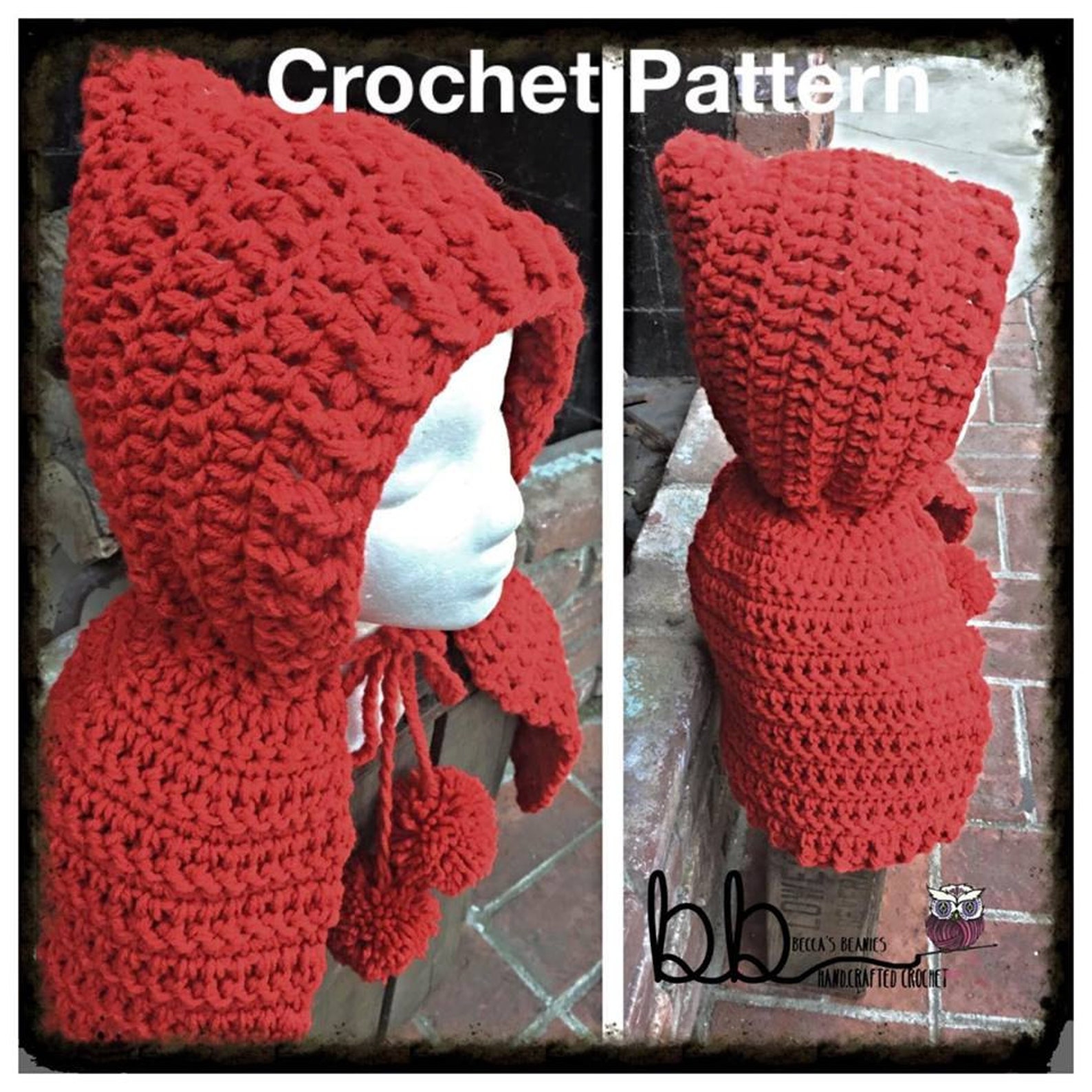 Red Riding Hood PATTERN ONLY Crochet Size 6 Month to | Etsy