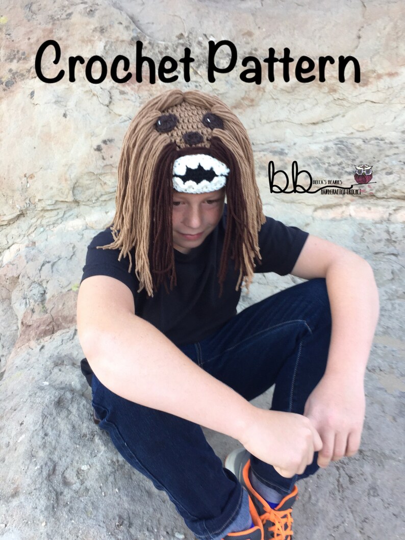 Wookie Beanie - PATTERN ONLY - Crochet - Sizes: Toddler, Child, Adult ...
