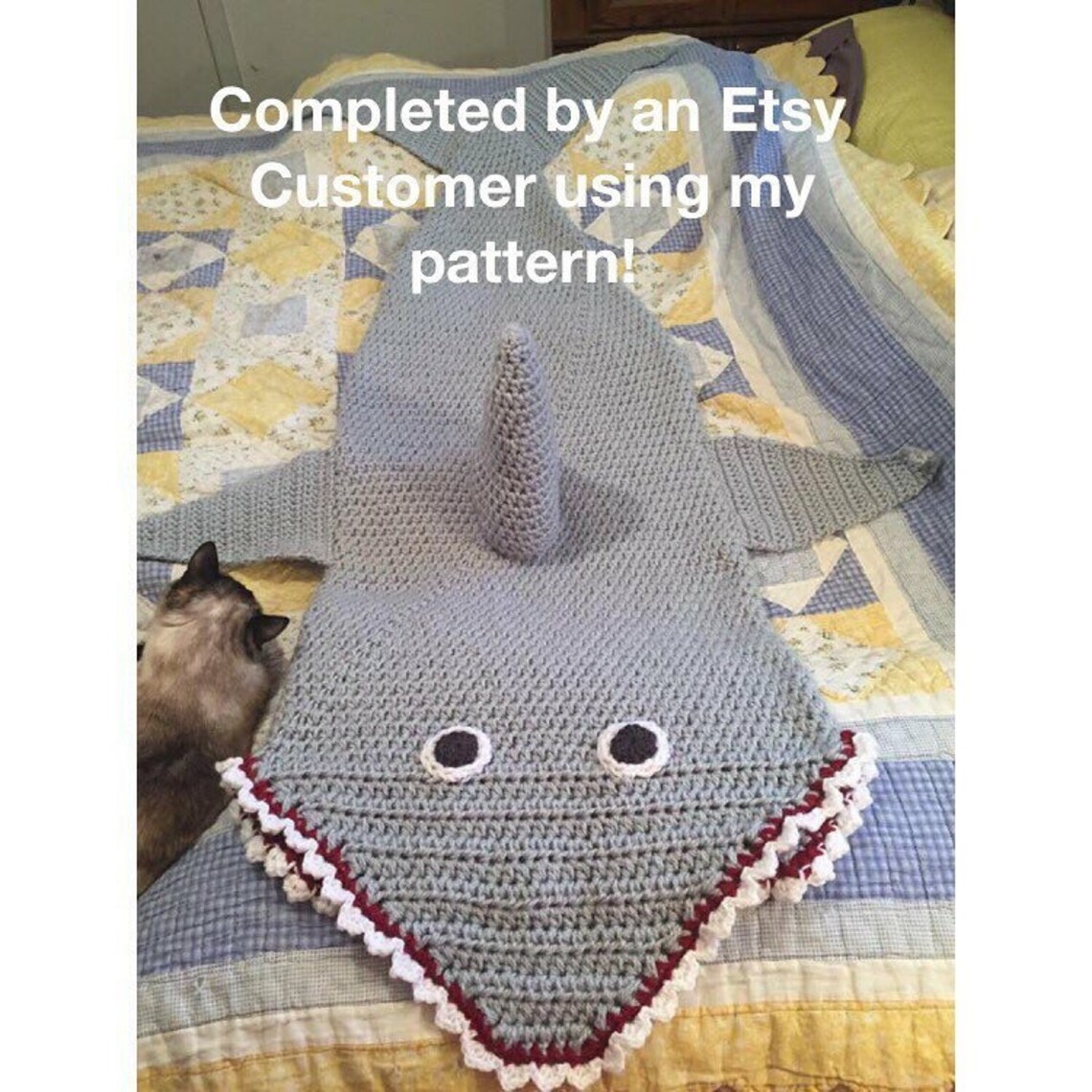 Shark Tail Blanket - PATTERN ONLY - Crochet - Child and Adult Size - Etsy